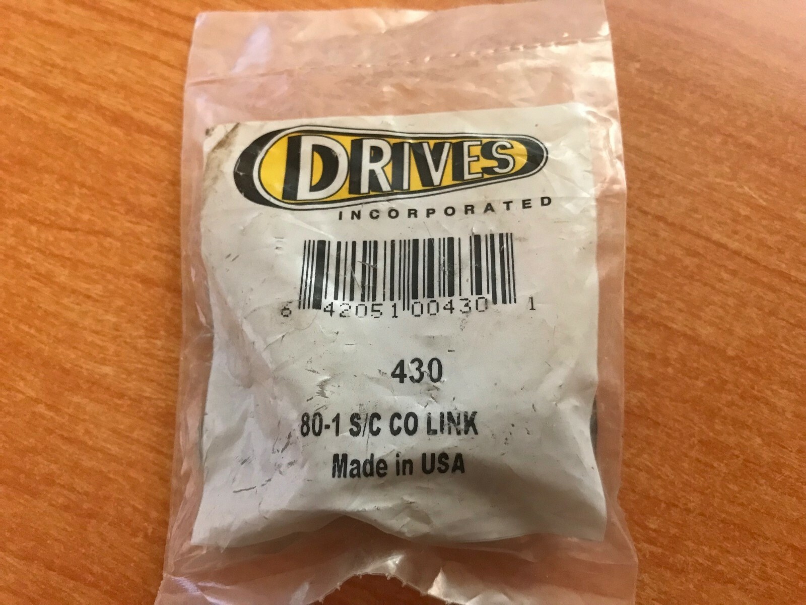 Drives Inc. 80-1 S-C Conn LK Connecting Link #80 1" Spring Clip 80 C/L ...