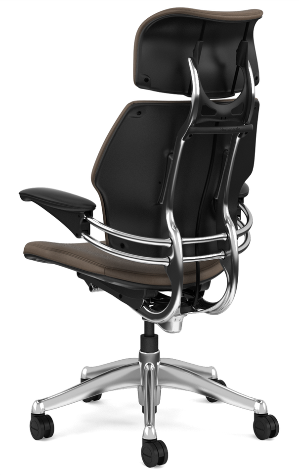 HumanScale Freedom Miso Brown Bizon Leather Aluminum Computer Office ...