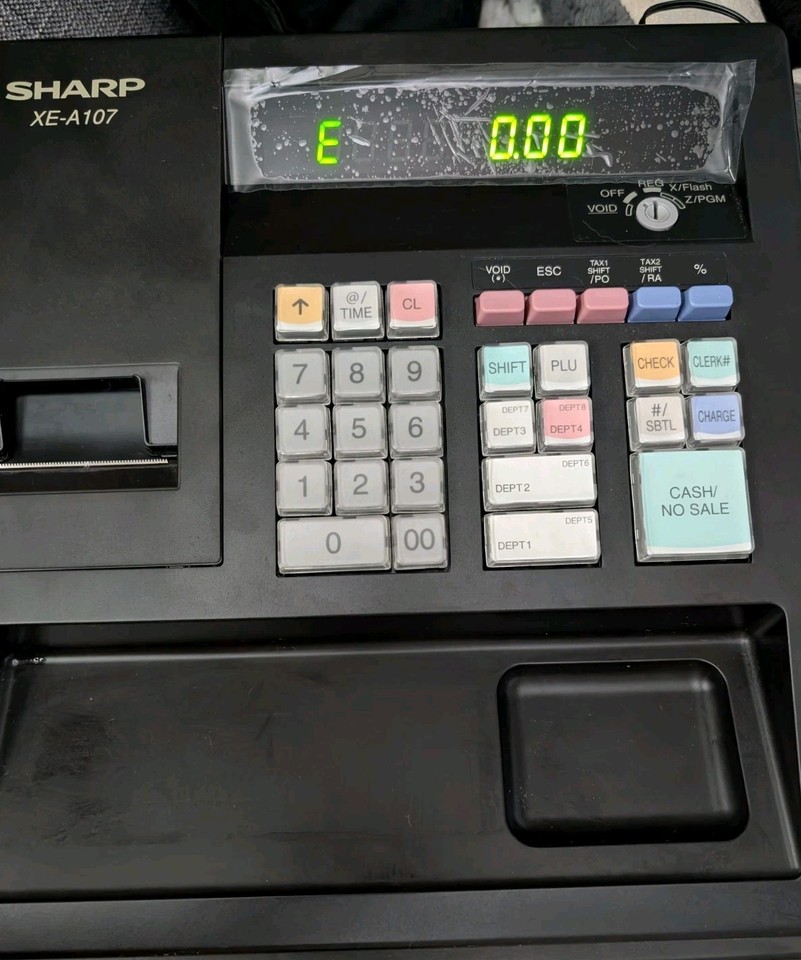 Sharp XE-A107 Electronic Cash Register Small Business (NO PROGRAM/TILL ...