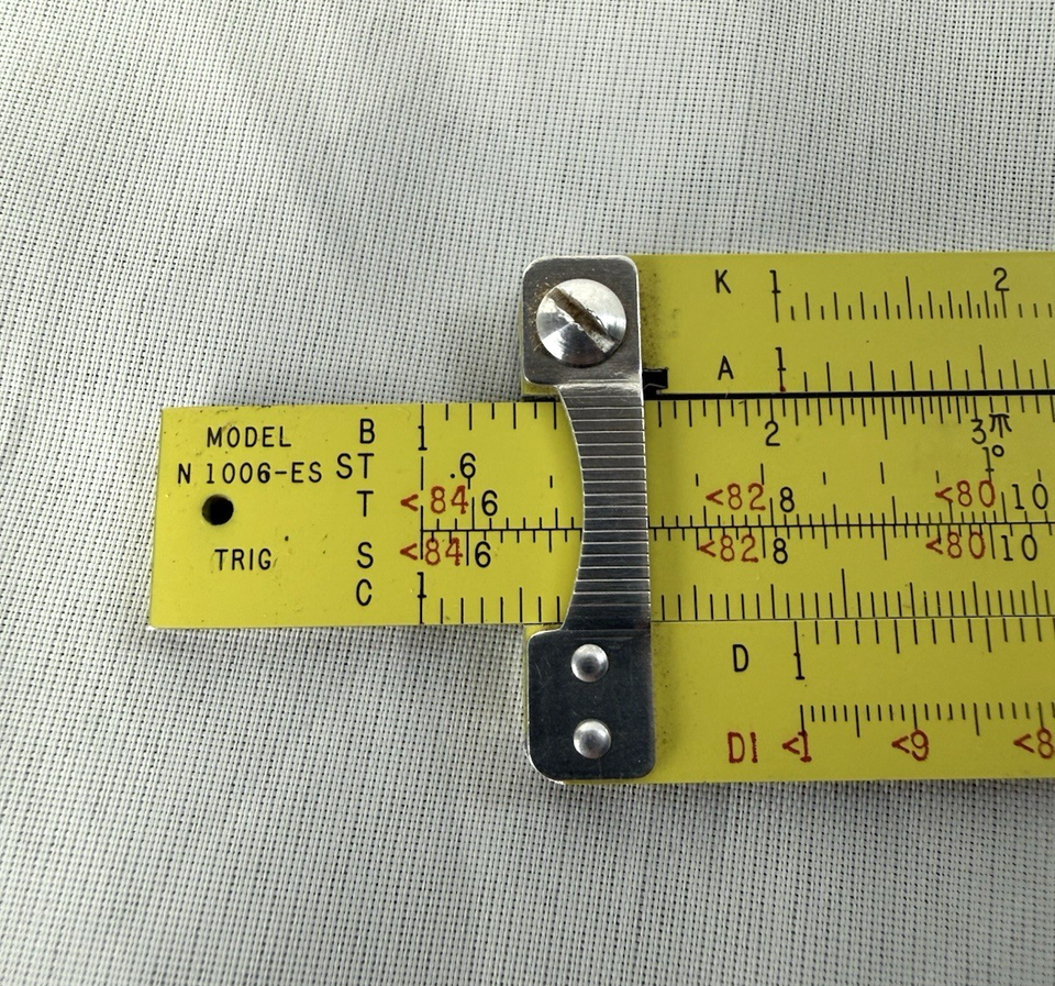 Vintage Pickett Model N1006-ES Trig pocket Slide Rule w/ case Made in ...
