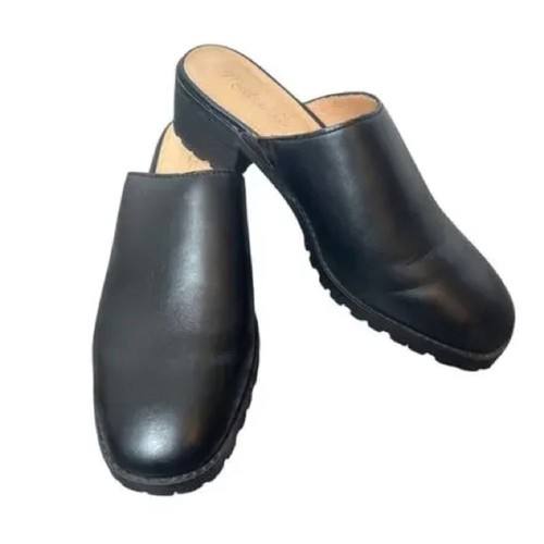 Madewell The Mindy Black Lugsole Leather Mule Sz 8.5 | eBay