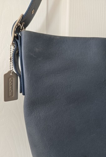Coach 9186 Soho Legacy Boho Duffle Blue Leather Slouchy Shoulder Bag | eBay
