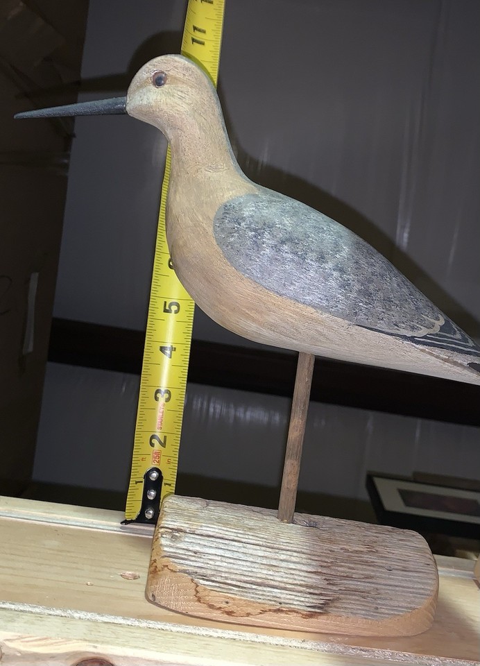 2 H.V. Harry Shourds Decoy Artist Hand Carved Painted Shore Birds ...