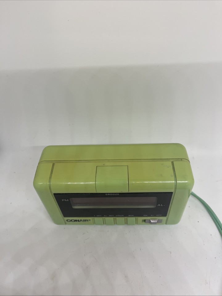 Vintage Conair Lime Green Corded Alarm Clock | eBay