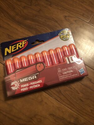 Hasbro NERF ACCUSTRIKE Mega Power Big Red Refill Darts Includes 10 ...