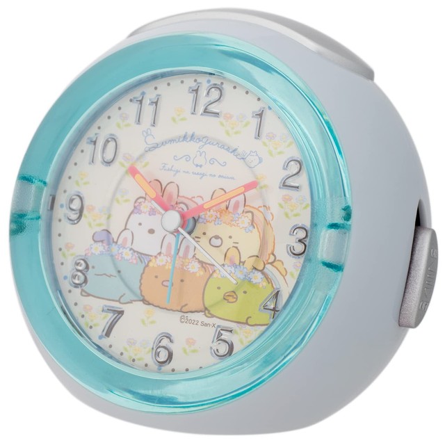 ALIAS alarm clock Blue Sumikko Gurashi analog LED clock melody alarm ...