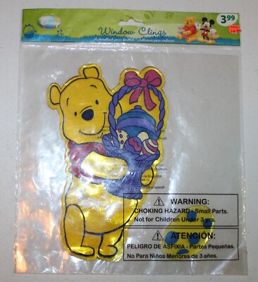 Disney Winnie The Pooh Easter Window Clings New Winnie with Easter Egg ...