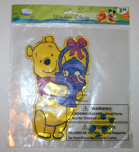 Disney Winnie The Pooh Easter Window Clings New Winnie with Easter Egg ...