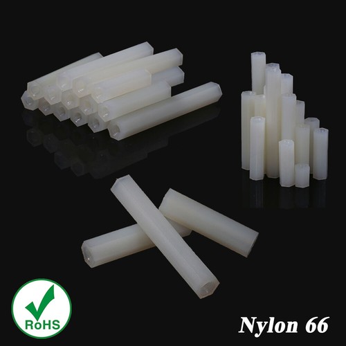 M2 M2.5 M3 M4 White Nylon Plastic Female Thread Hex Standoffs PCB ...