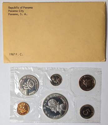 1967 Republic Of Panama Proof Set With 2 Silver Coins | eBay