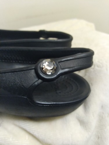 Crocs Womens Sz 9 Diamond Embellished Ballerina Slingback Loafers FREE ...