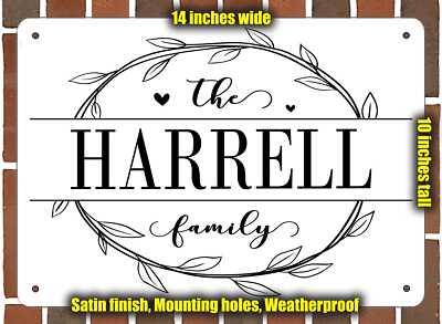 Harrell Family Decorative Metal Door or Wall Plaque (Style 1) | eBay