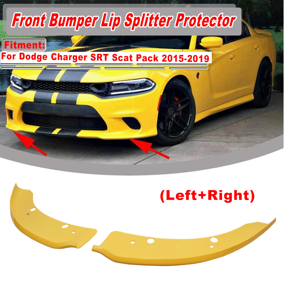 Charger Hellcat Guard Yellow HTRACING Front Bumper Lip Splitter