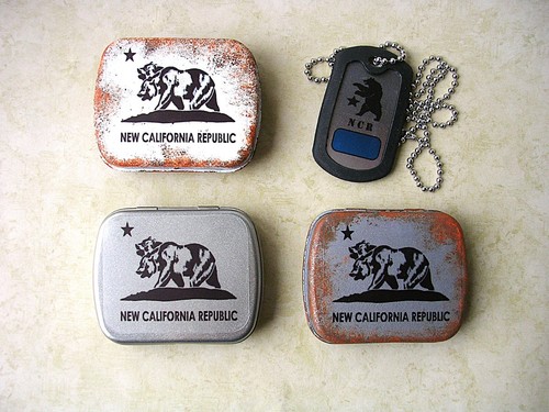 Fallout New Vegas NCR Dog Tag in stash box Mini Tin Prop Cosplay Gift ...