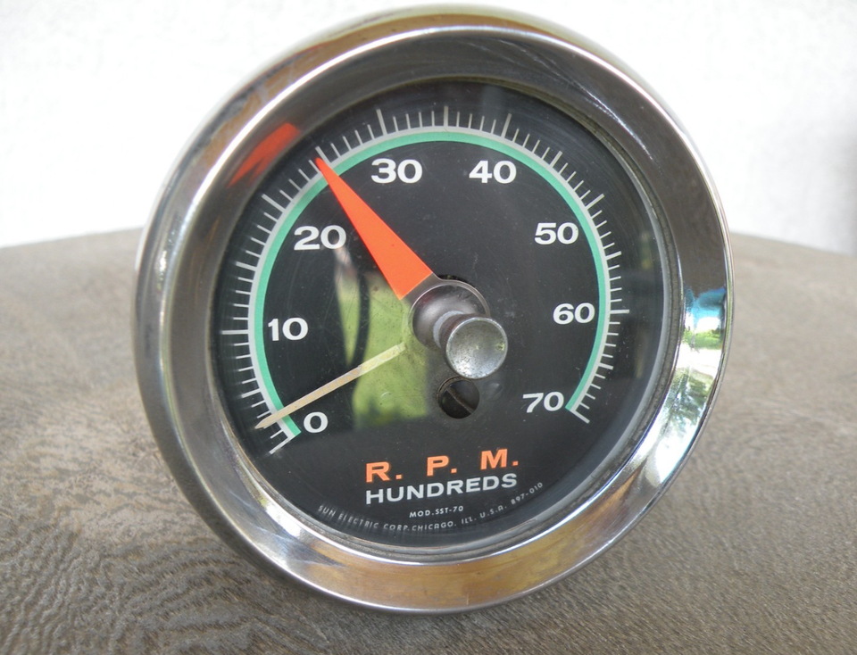 Vintage Sun Electric Mod. SST-70 Tachometer RPM Hundreds 7000~rot rod ...