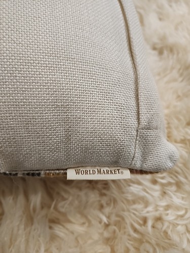 World Market Ivory Multicolor Woven Indoor Outdoor Throw Pillow NWOT | eBay
