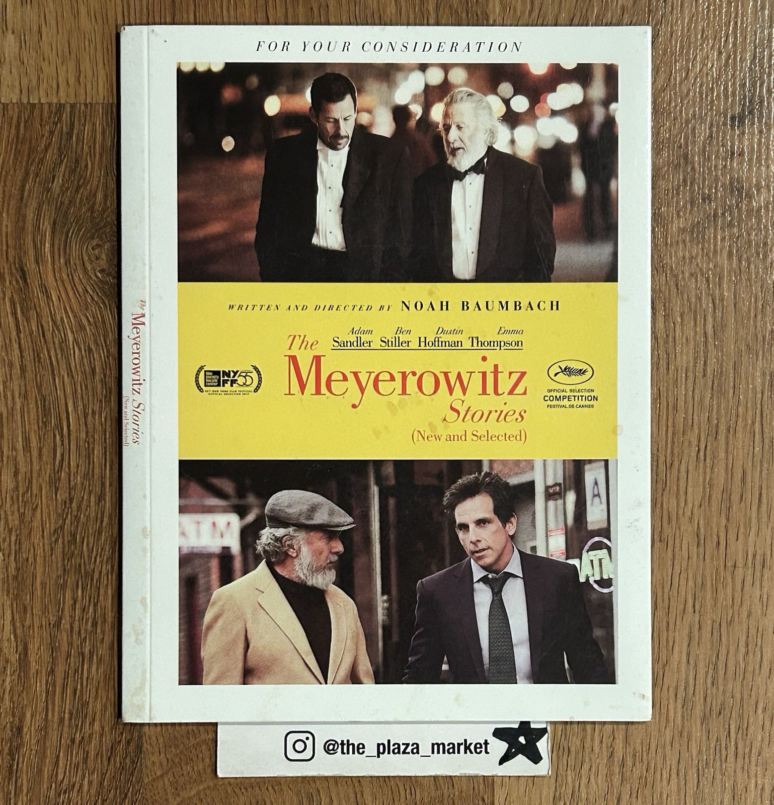The Meyerowitz Stories FYC movie DVD screener Adam Sandler Ben Stiller ...