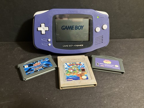 Nintendo Game Boy Advance AGB 001 Indigo Handheld Console W/ Games GBA ...