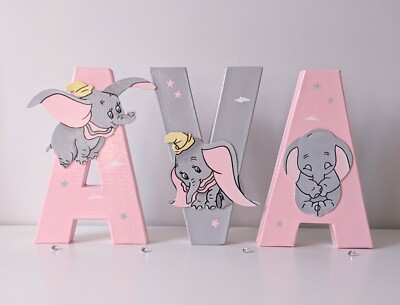 Dumbo Simba Letters Baby Nursery Wall Art Decor Children’s Gift boy ...