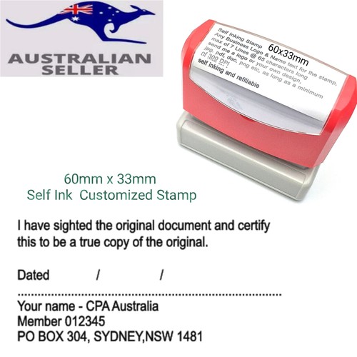 Large Custom Certification Rubber Stamp CPA Accountant Nurse Business ...