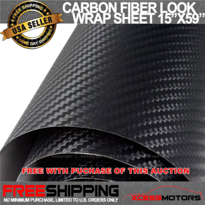 Fits BMW Carbon Fiber Vinyl Sheet 15 InchX59 Inch Interior Exterior ...