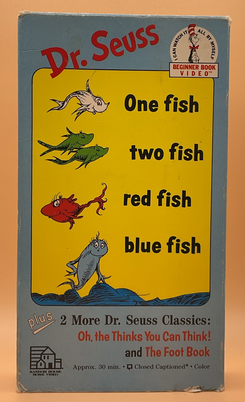 Dr. Seuss One Fish Two Fish Red Fish Blue Fish VHS 1992 **Buy 2 Get 1 ...