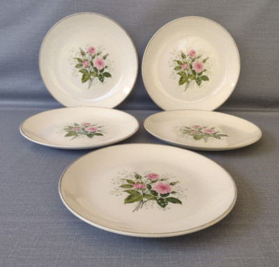 Sabin China 7 1/4" Salad Plates CATHY ROSE - Pink Rose/Baby's Breath ...