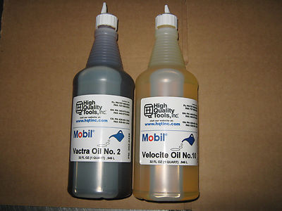 1 QUART EA. MOBIL WAY OIL VACTRA 2 & SPINDLE OIL VELOCITE 10 MILL LATHE ...