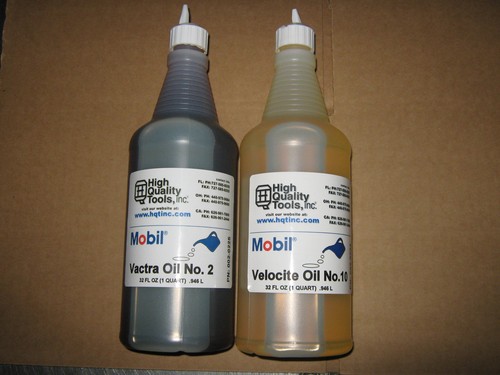 1 QUART EA. MOBIL WAY OIL VACTRA 2 & SPINDLE OIL VELOCITE 10 MILL LATHE ...