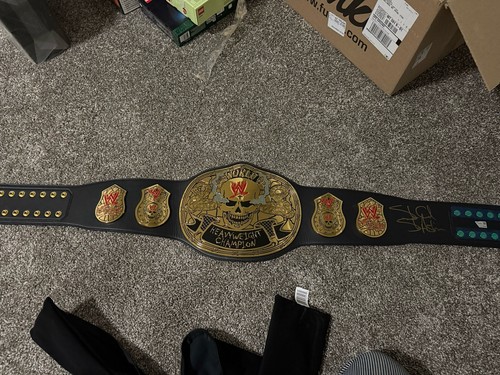 Stone Cold Steve Austin Signed WWE Smoking Skull Championship Title ...
