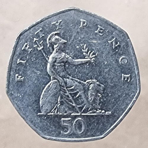2008 BRITANNIA 50p Fifty pence Circulated Coin LOW MINTAGE in a Plastic ...