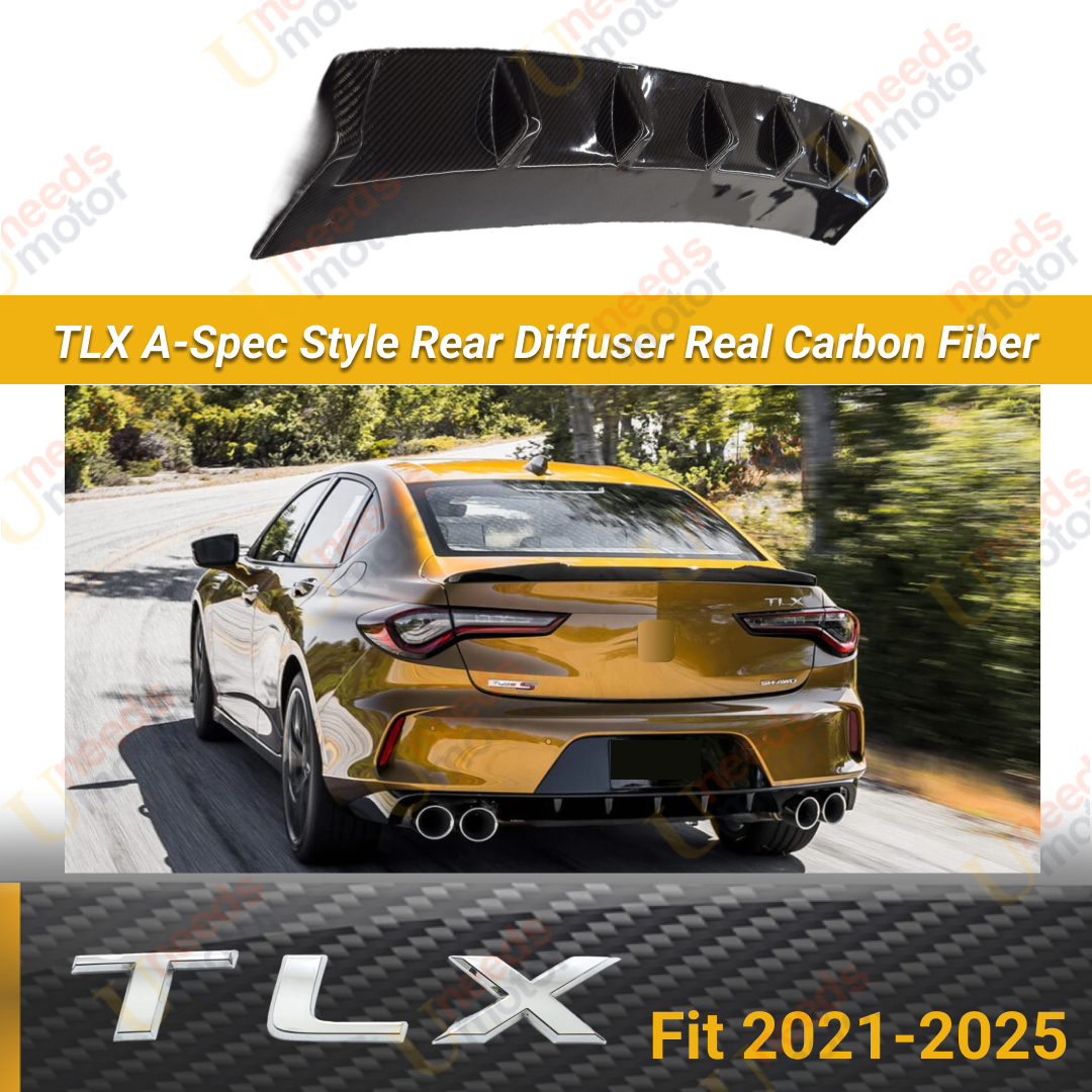 Fits 2021-25 TLX Type S Style Real Carbon Fiber Body Kit Rear Diffuser ...