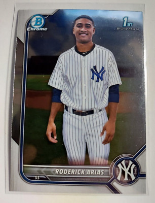 2022 Bowman Chrome Roderick Arias 1st BCP-153 Prospect rookie Yankees ...