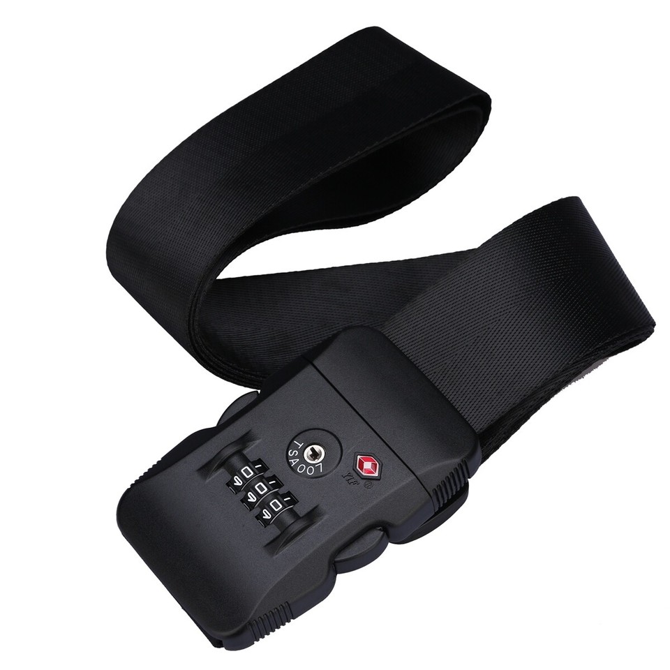 Travel Buckle Lock Tie Down Belt for Baggage, with TSA Lock Luggage ...
