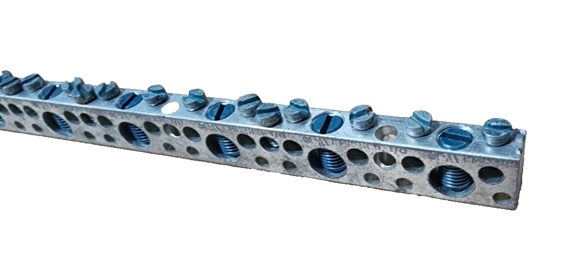 CMC SCB-1/0 Ground Bar CU7AL, 21 Position 1/0-14AWG & 6-14AWG -7 ...