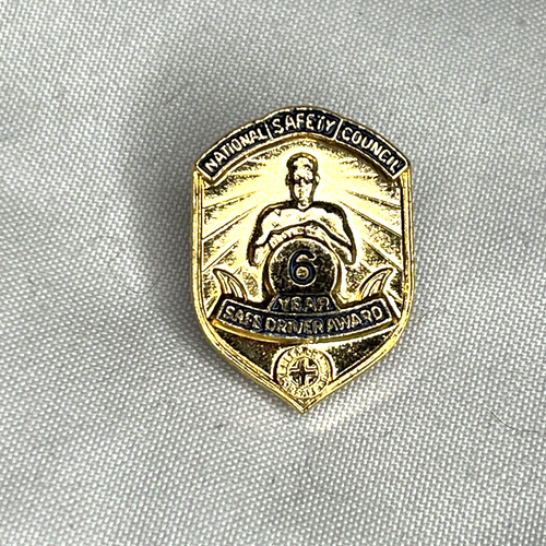 Safe Driver Award Pin Badge 6 Year National Safety Council Vintage ...