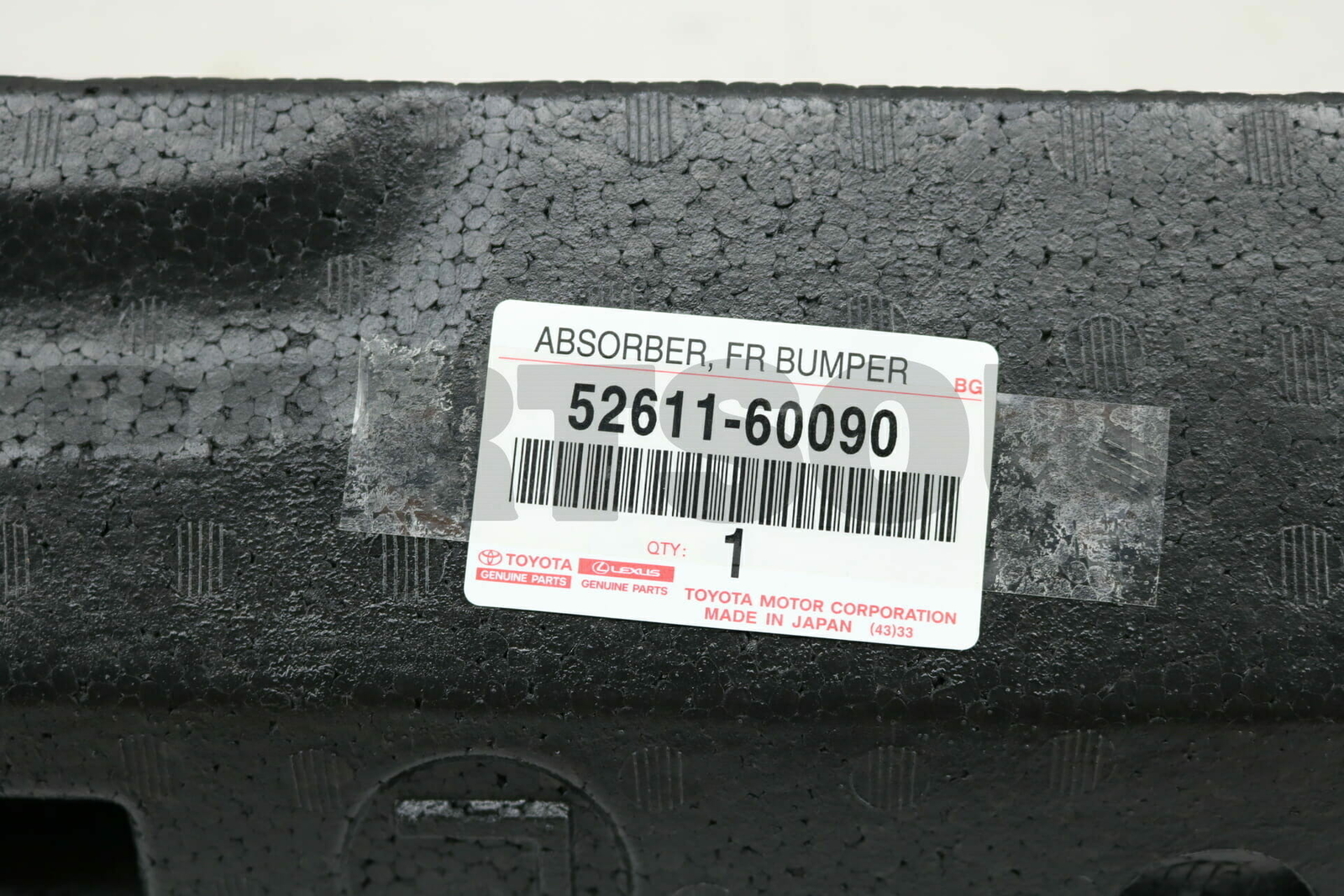 5261160090 Genuine Toyota ABSORBER, FRONT BUMPER ENERGY 52611-60090 | eBay