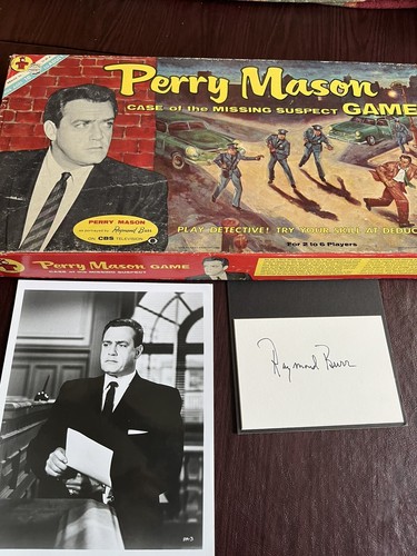 Perry Mason Vintage Game+Autograph Raymond Burr | eBay