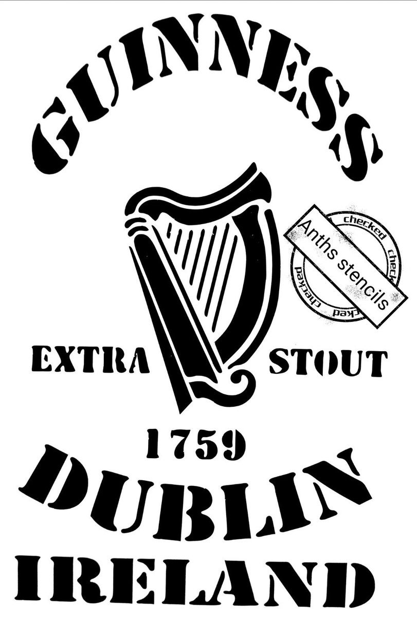Estencil De Harpa Guinness Guinness Draught Decal / Sticker 02