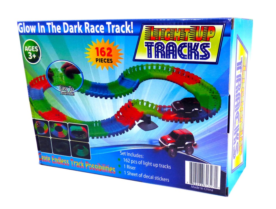 2 Magic Twister Glow In the Dark Light Up Race Tracks Tracks Flex ...