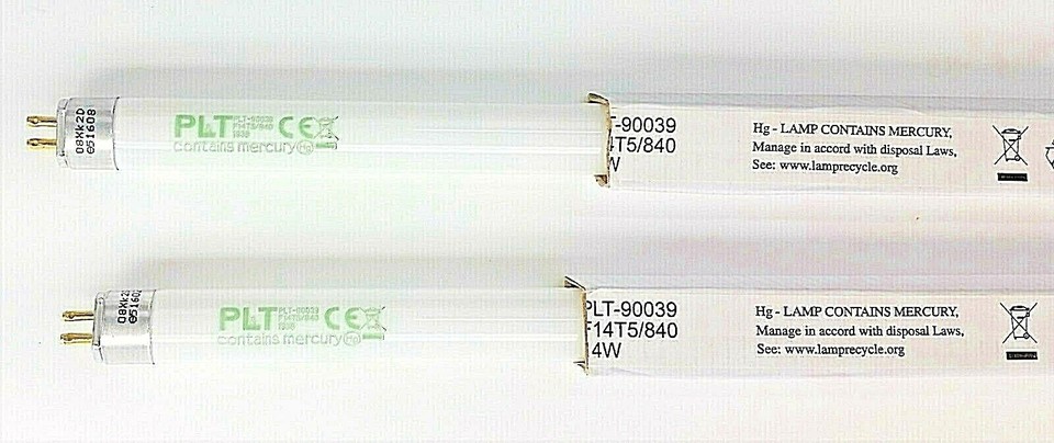 2x PLT F14T5/840 14W T5 4000K High Efficiency Linear Fluorescent Tube ...
