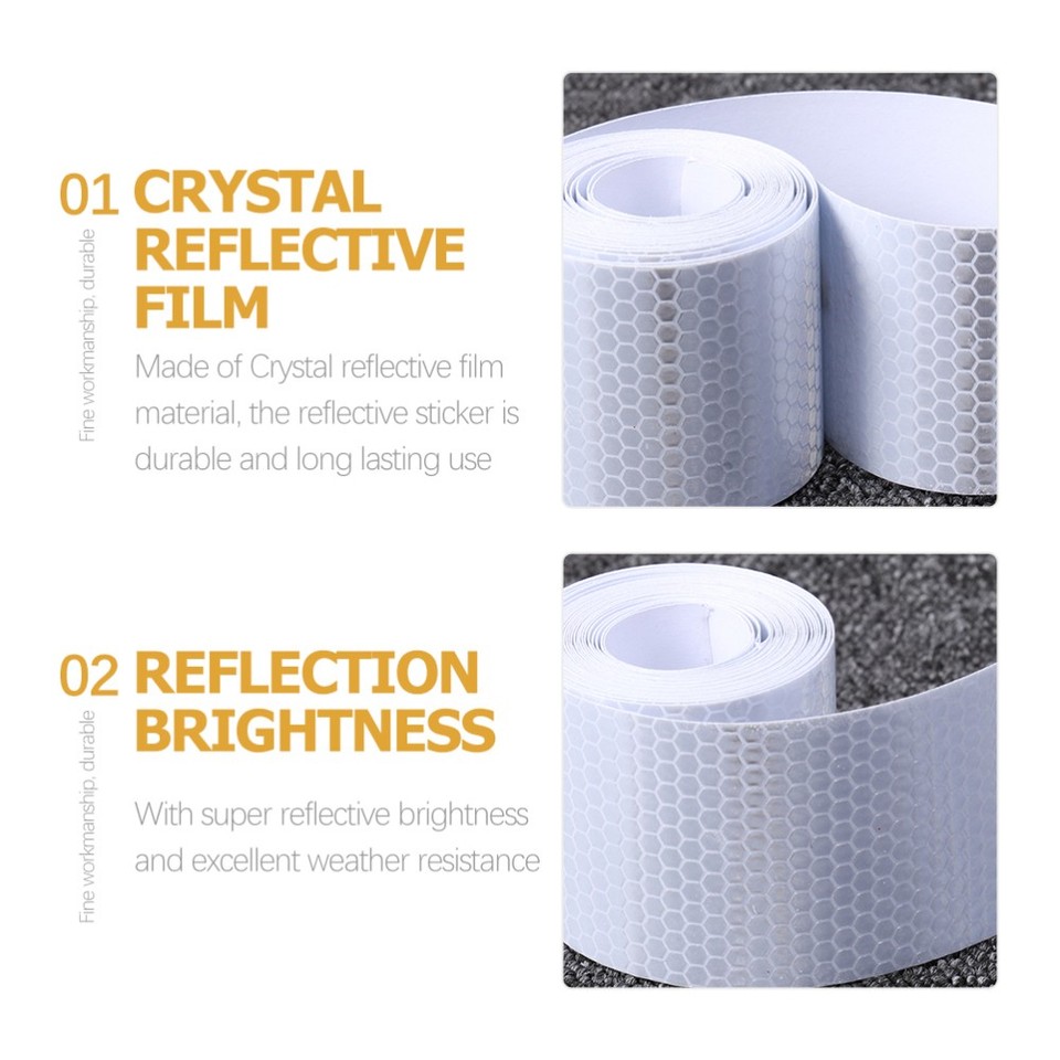 3 Rolls Reflective Tape Sticker Strong Stripe Stickers Retroreflective ...
