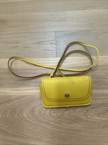 Coach Yellow Genuine Leather Crossbody Purse Bag Women’s | eBay