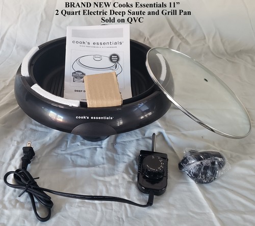 BRAND NEW Cooks Essential 11" 2 Quart Electric Deep Saute Skillet and ...