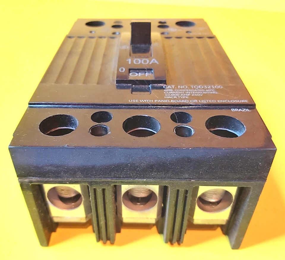 ⚡ GENERAL ELECTRIC GE TQD32100 100A 3POLE 240V TCAL25 3-PHASE CIRCUIT ...