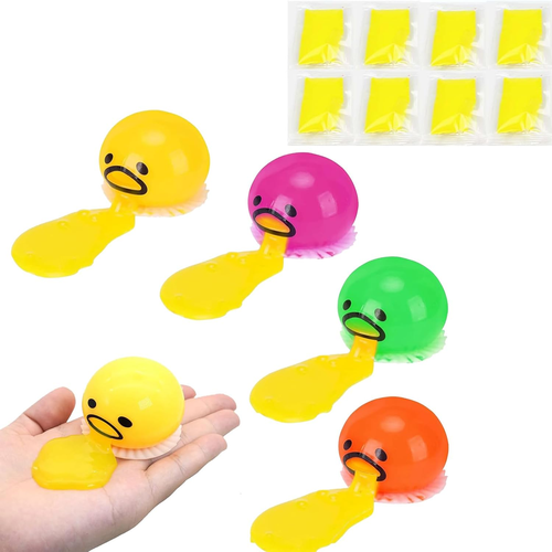 4Pcs Puking Egg Yolk Stress Ball, Vomiting Egg Yolk Stress Ball ...