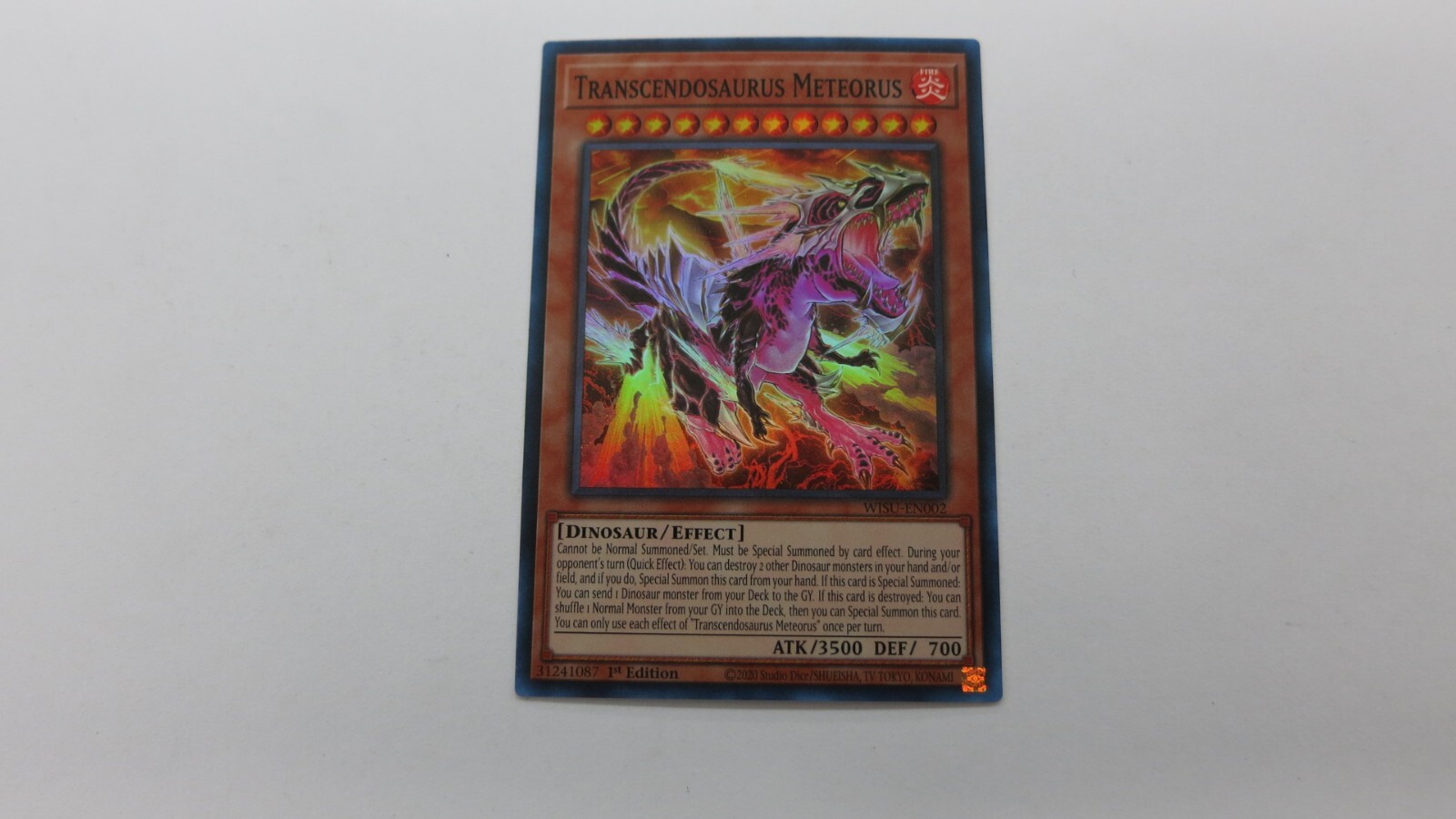 TRANSCENDOSAURUS METEORUS WISU-EN002 1ST EDITION SUPER RARE YUGIOH NM ...
