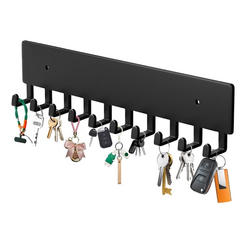 Keys Holder on Wall - Rack Wall Mount Chain Holder With Screw 10 Hooks ...