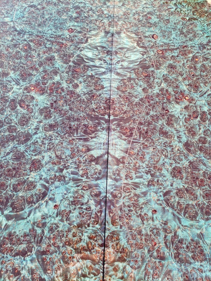 Blue maple burl dyed & stabilized top guitar top wood bass figured wood ...