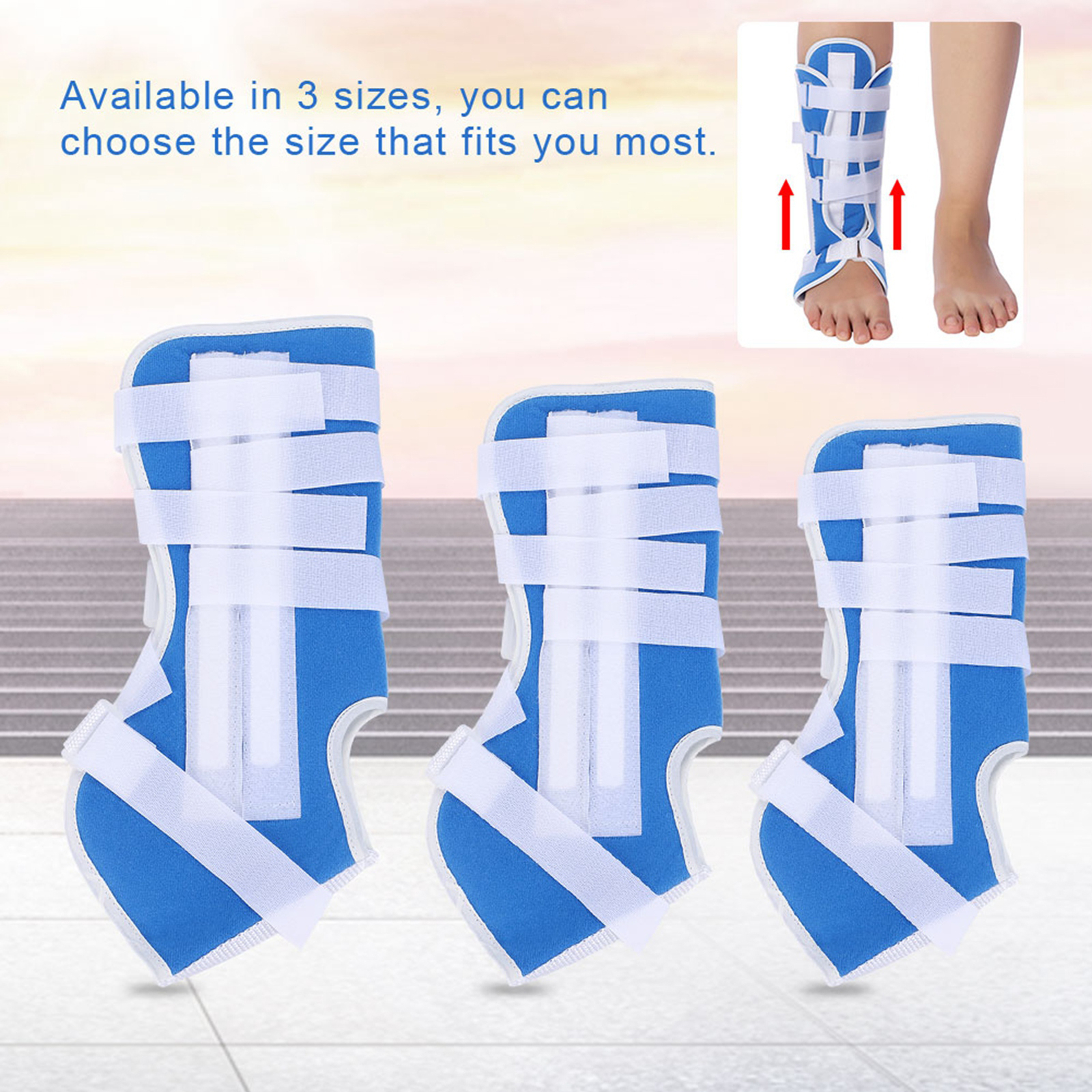 Adjustable Knee Joint Support Ankle Strap Orthosis Brace Support Sprain ...